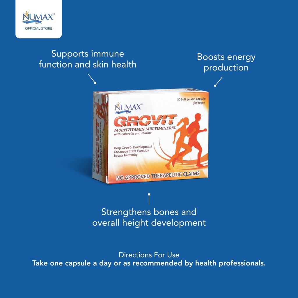 NUMAX Grovit Multivitamin Multimineral with Chlorella & Taurine | Airlife