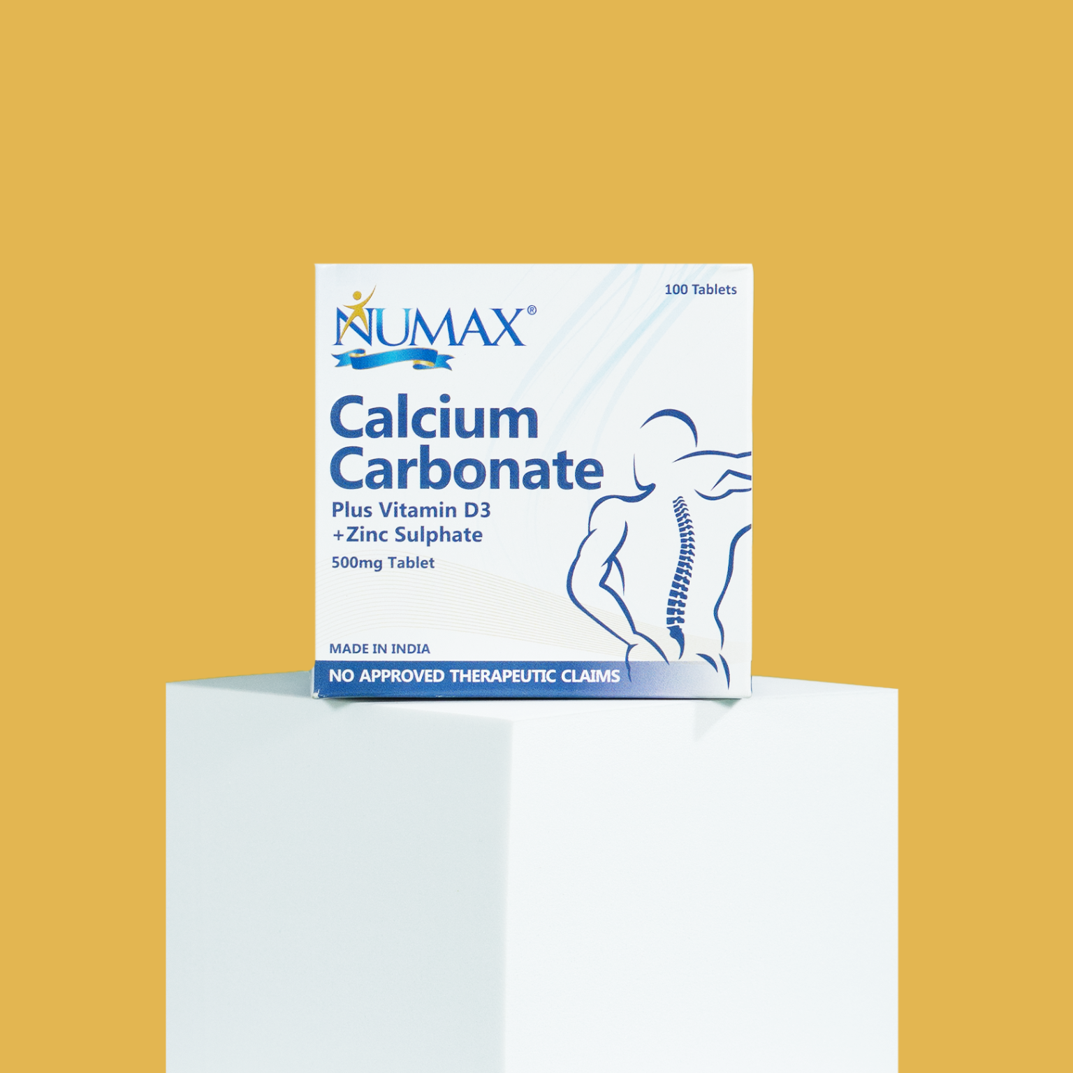 NUMAX Calcium Carbonate Plus Vitamin D3 + Zinc 500mg | Airlife
